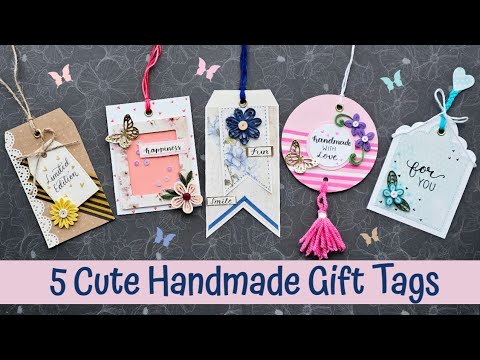 5 Cute Handmade Gift Tags/ Easy Gift Tag Making Ideas - YouTube