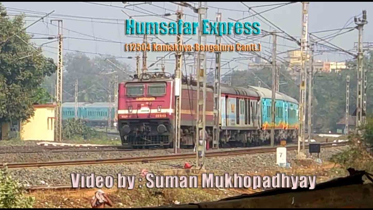 Humsafar Express silently negotiating a curve near Ramrajatala on a ...