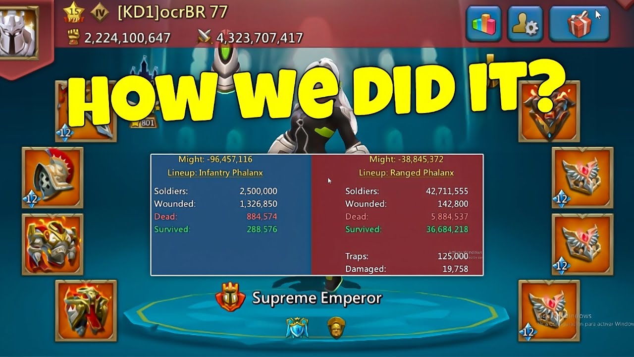 Lords Mobile - THIS IS 3 EMPEROR PIECE. Lets hit big online targets ...