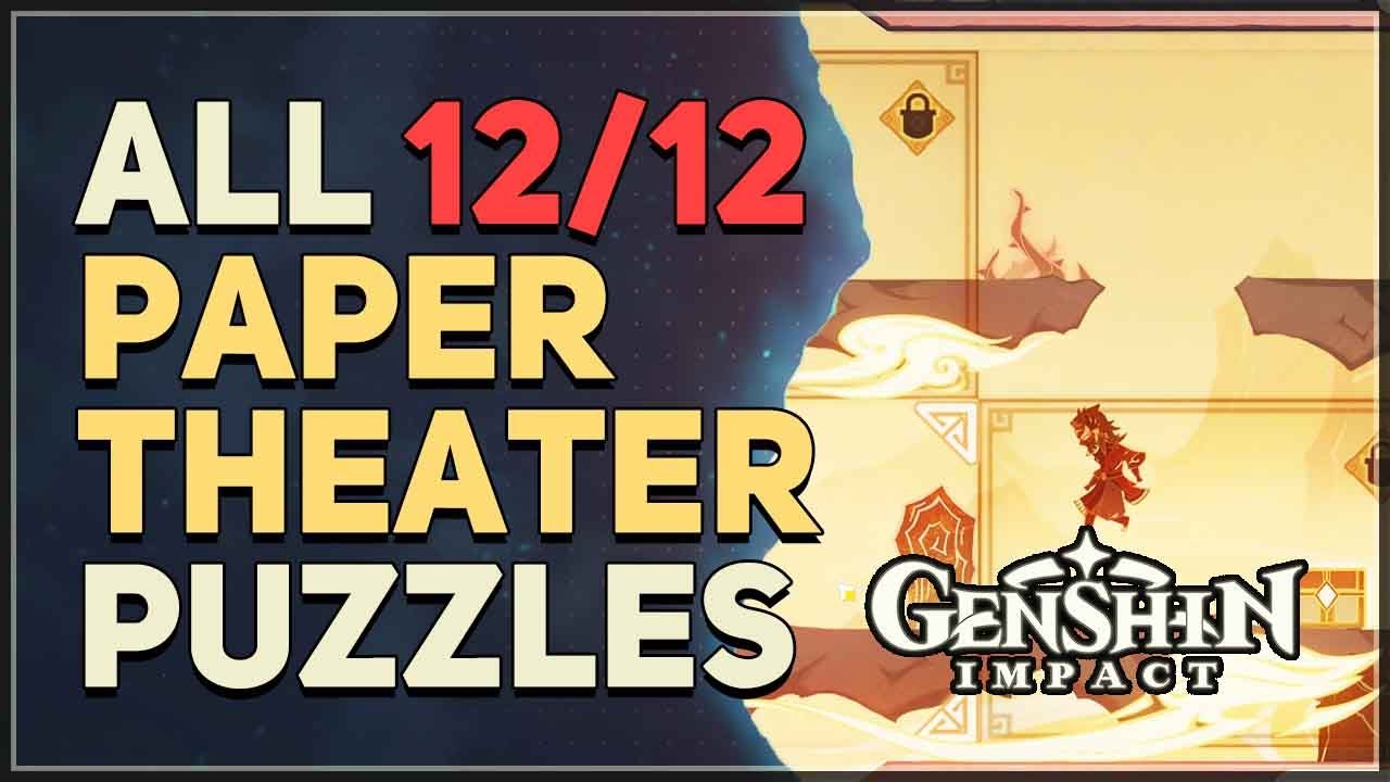 All 12 Paper Theater Puzzles Genshin Impact - YouTube