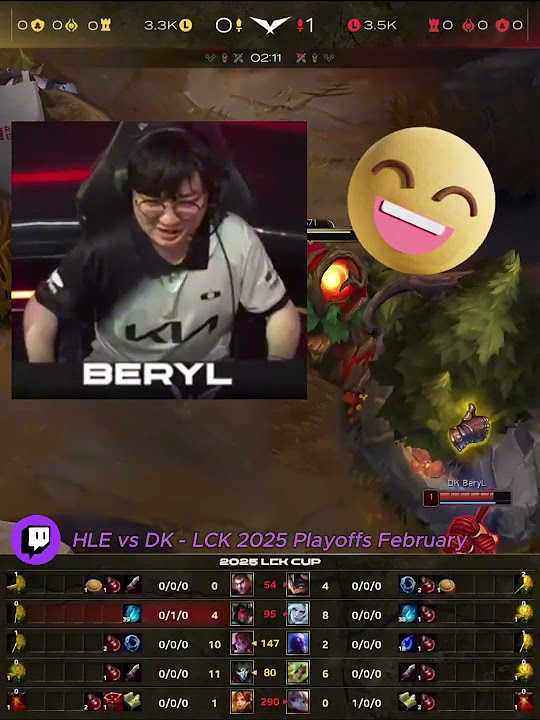 DK Beryl Solokill LvL 1 Cheese! - DK vs HLE Playoffs Highlights - LCK Cup 2025 February - YouTube