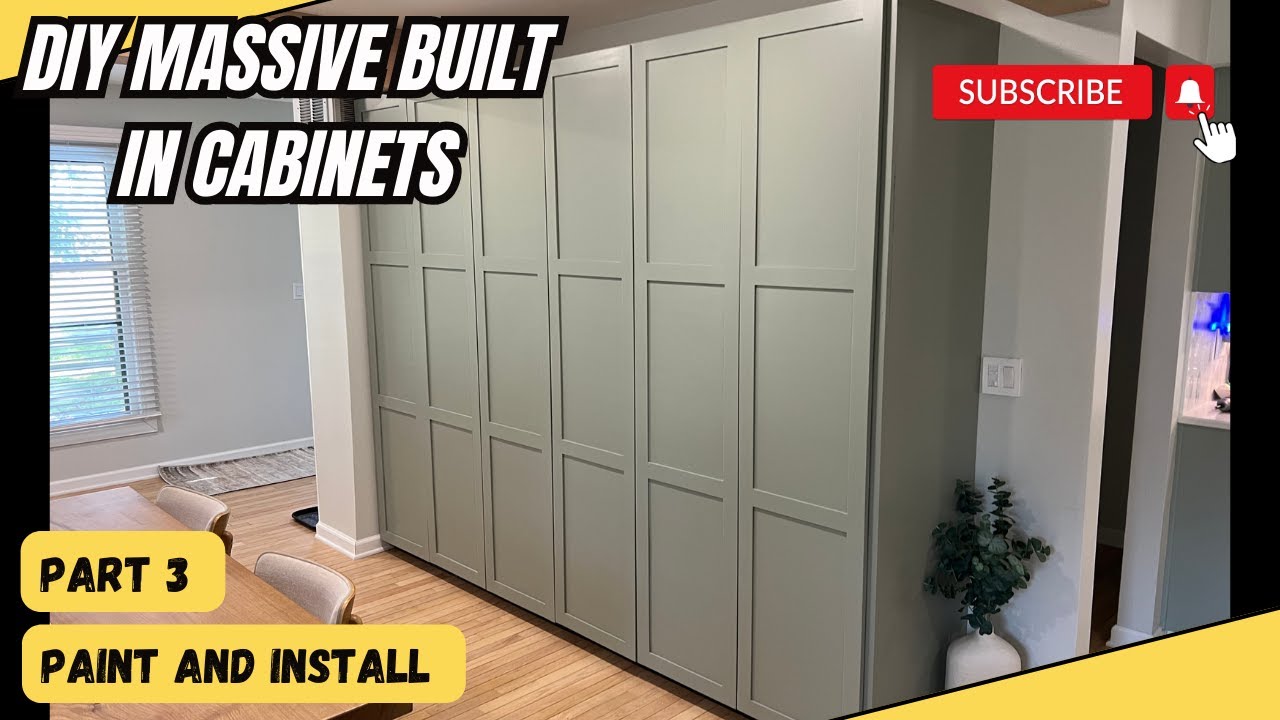 Built-In Cabinets Part 3 - Paint and Install| How-To Build Shaker ...