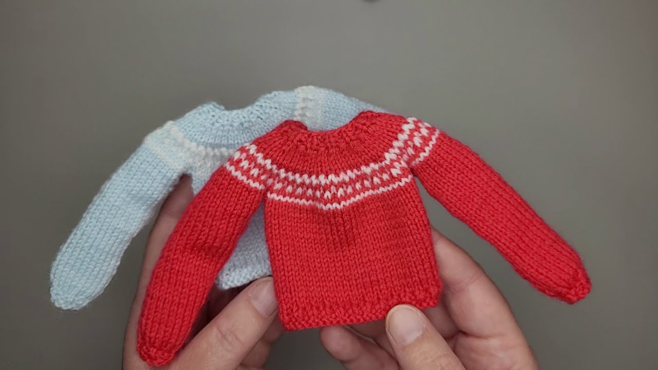 Miniature Yoke Sweater | Barbie clothes - YouTube