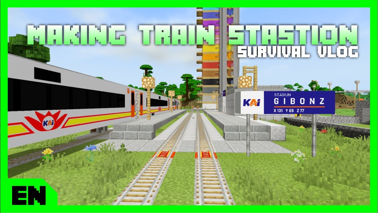 GIBONZ MYCRAFT : MAKING TRAIN STATION IN MINECRAFT! - YouTube