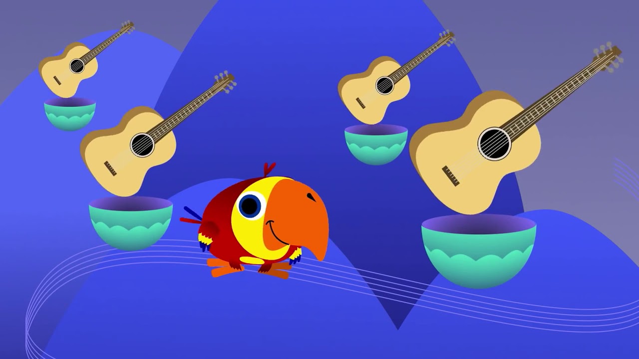 Learning First Words w Larry The Bird \ Sensory Stimulation for Babies ...