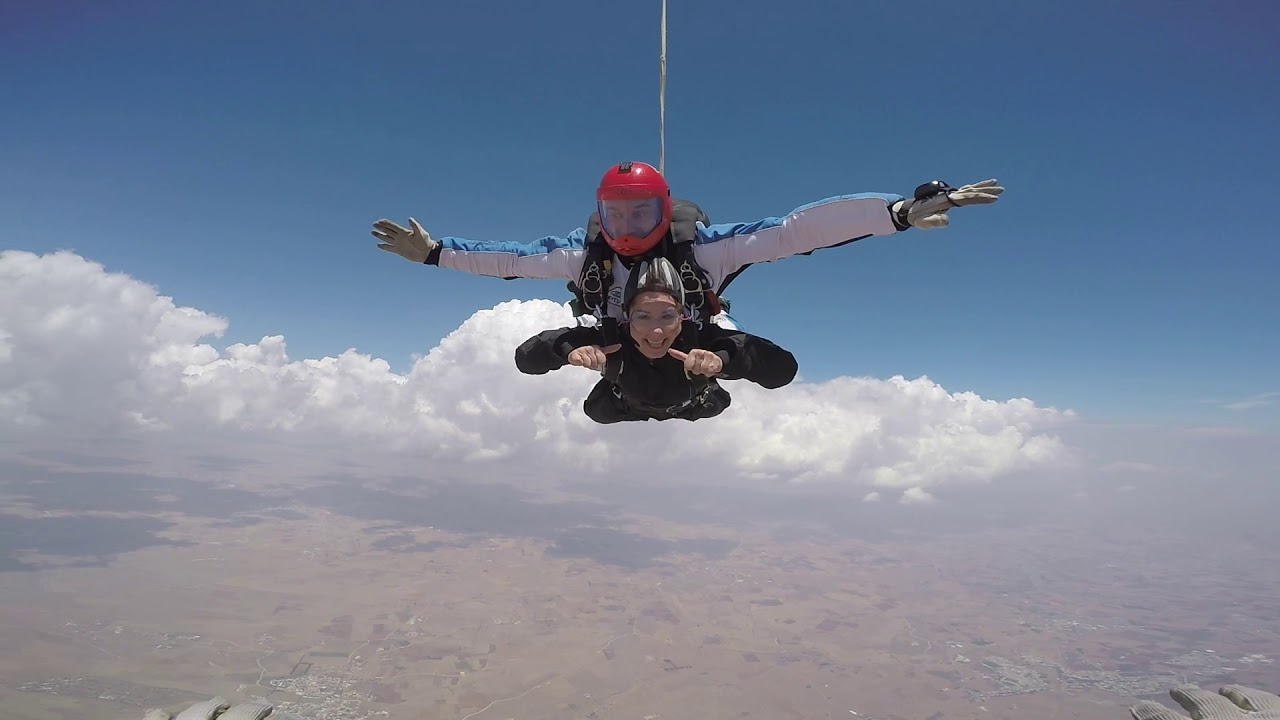 Skydiving ~ Evan's 1st Tandem @ Cyprus Parachute Association - YouTube