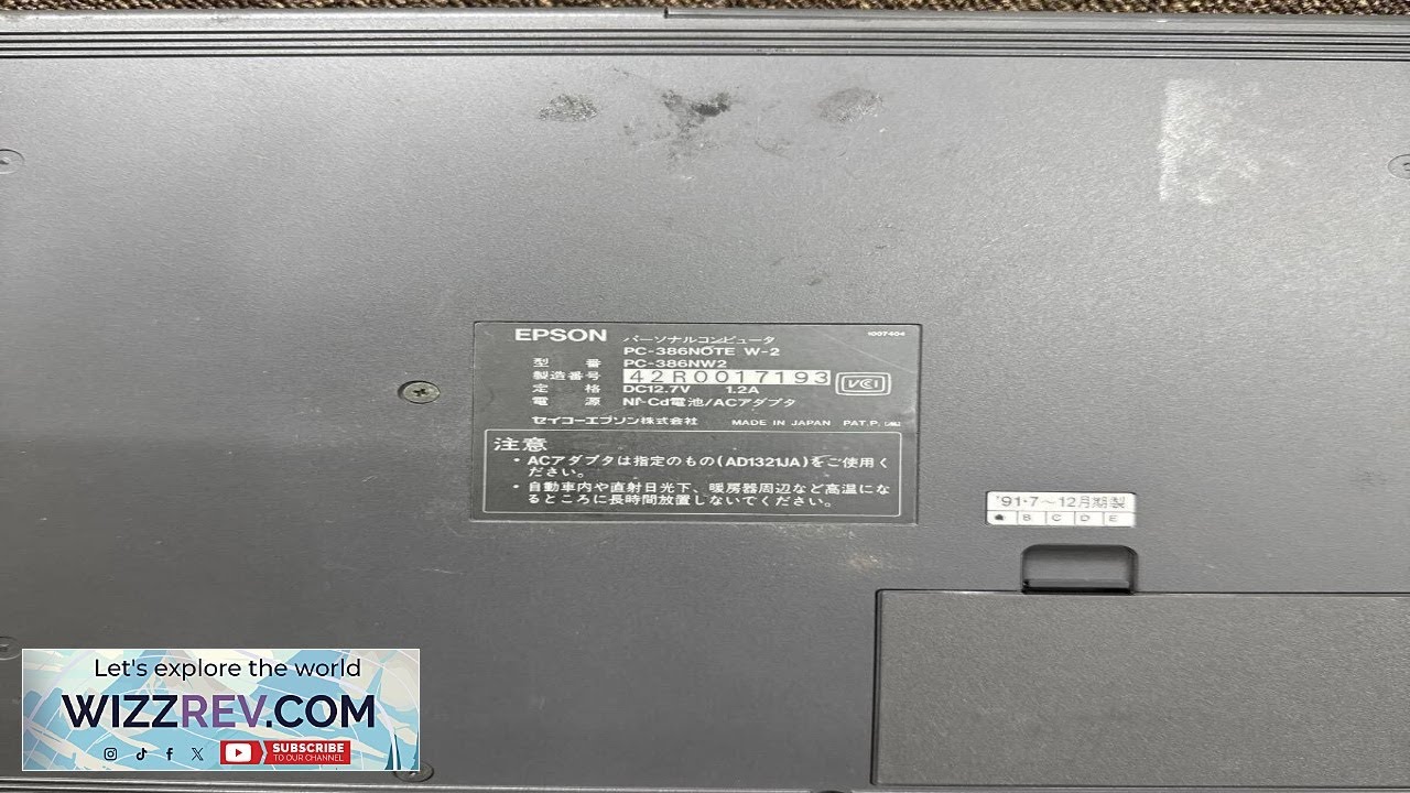 EPSON PC 386 NOTE A Laptop Notebook PC Vintage i386SX 640x400 Japan for ...