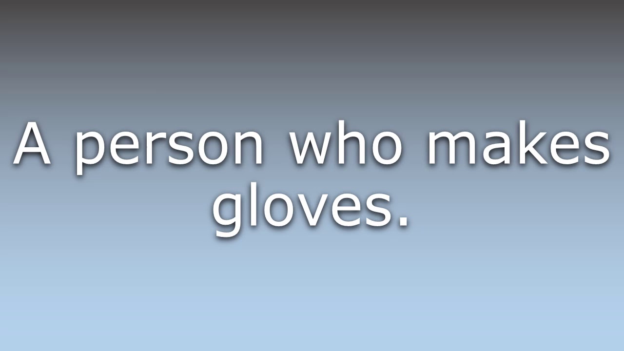 What does Glover mean? - YouTube