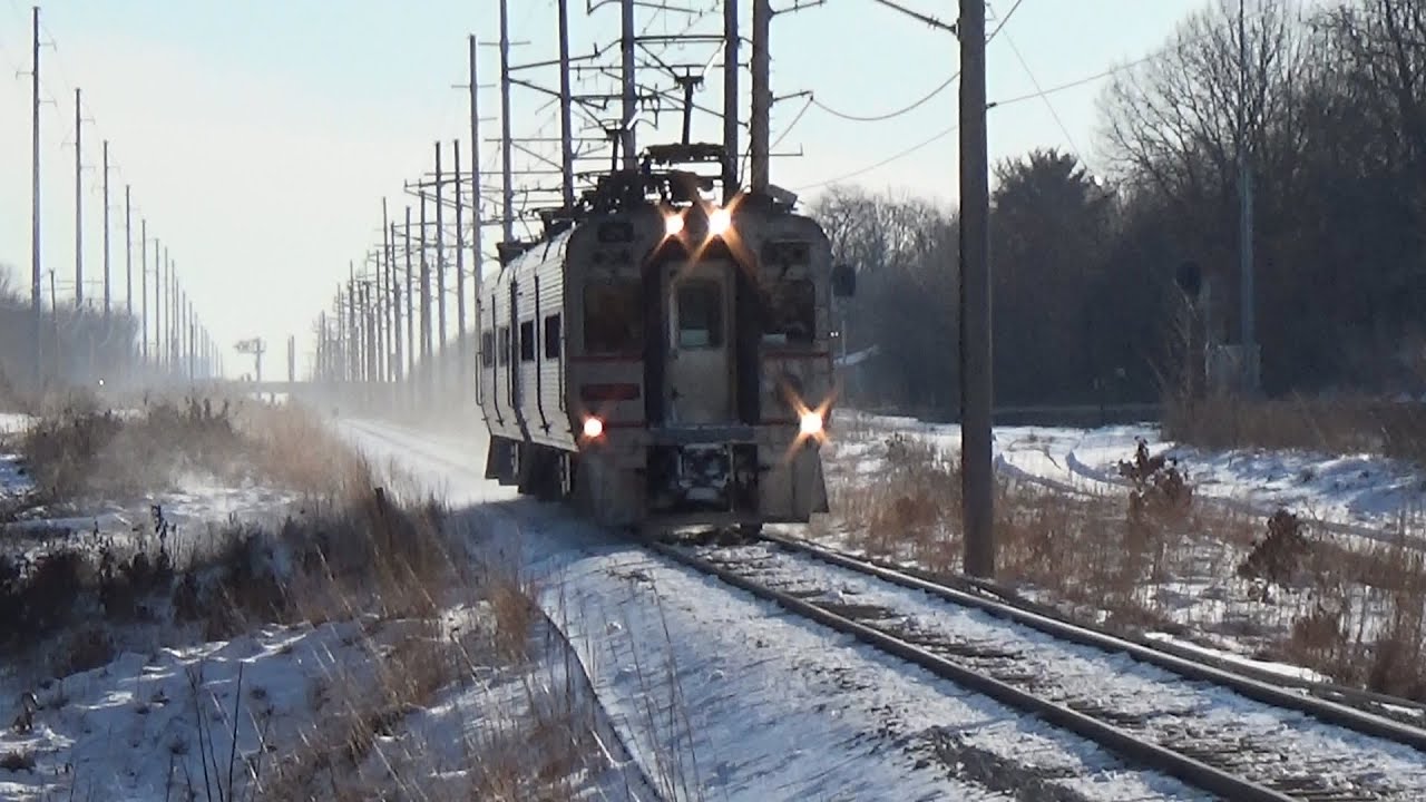 NICTD 504 With Single-Level Cars Once Again in Lydick, Indiana! 2/4/23 ...