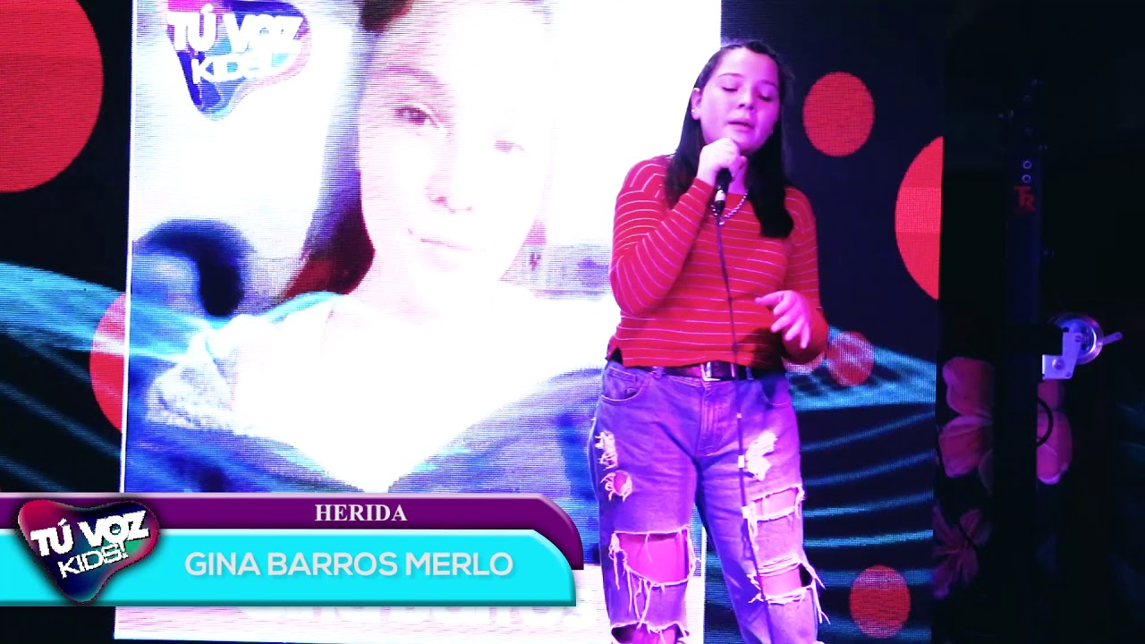 Tu Voz Kids Gina barros merlo Herida - YouTube