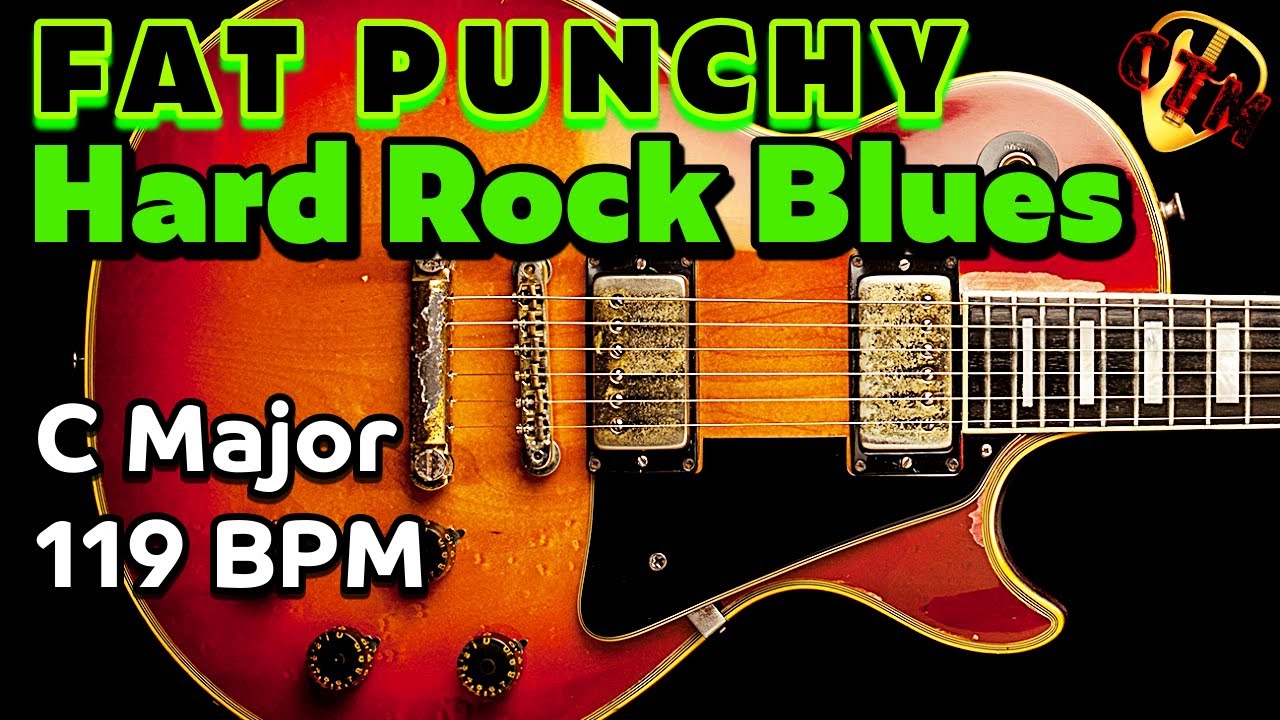 Fat Punchy Hard Rock Blues 12 Bar Guitar Backing Track in C Major 119 ...