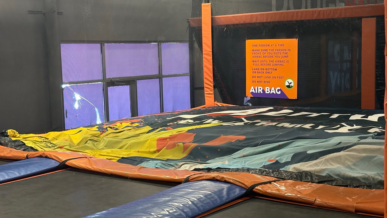Jumping in Airbag for a stuntacular at Altitude trampoline park ...