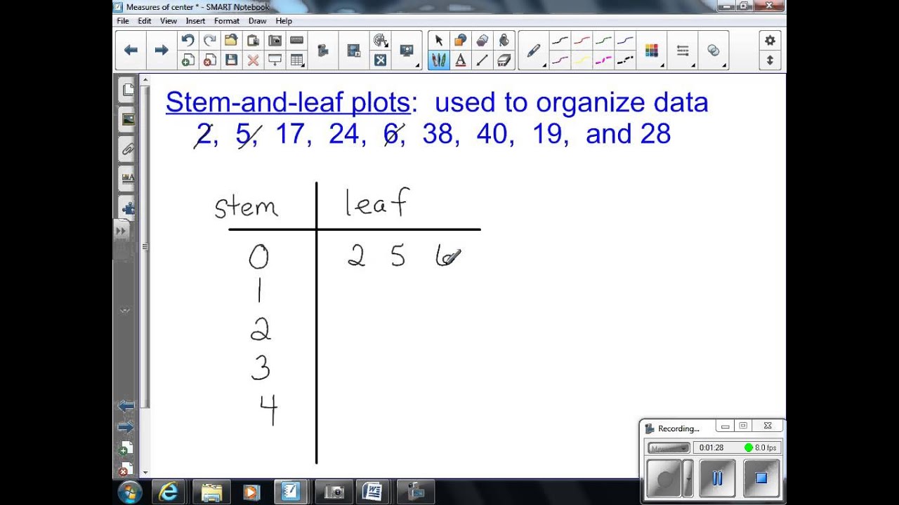 Stem and leaf plots 7th Grade Math - YouTube