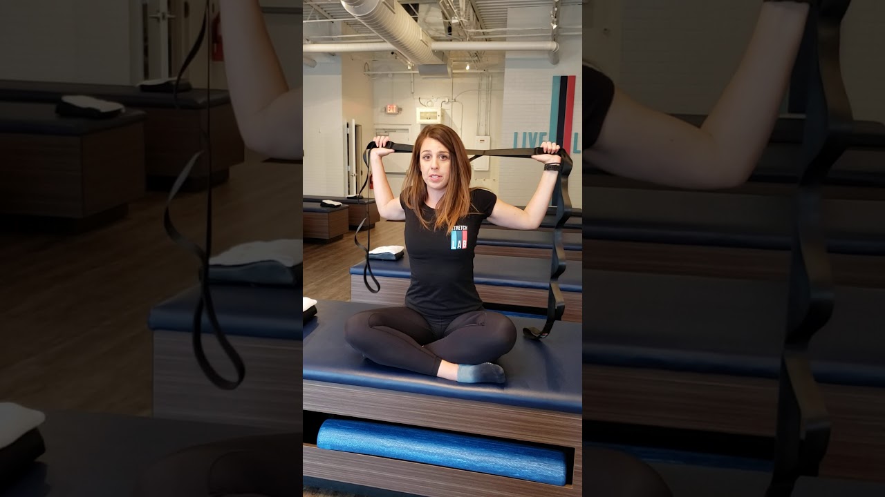 Strap-assisted Chest Stretch - YouTube