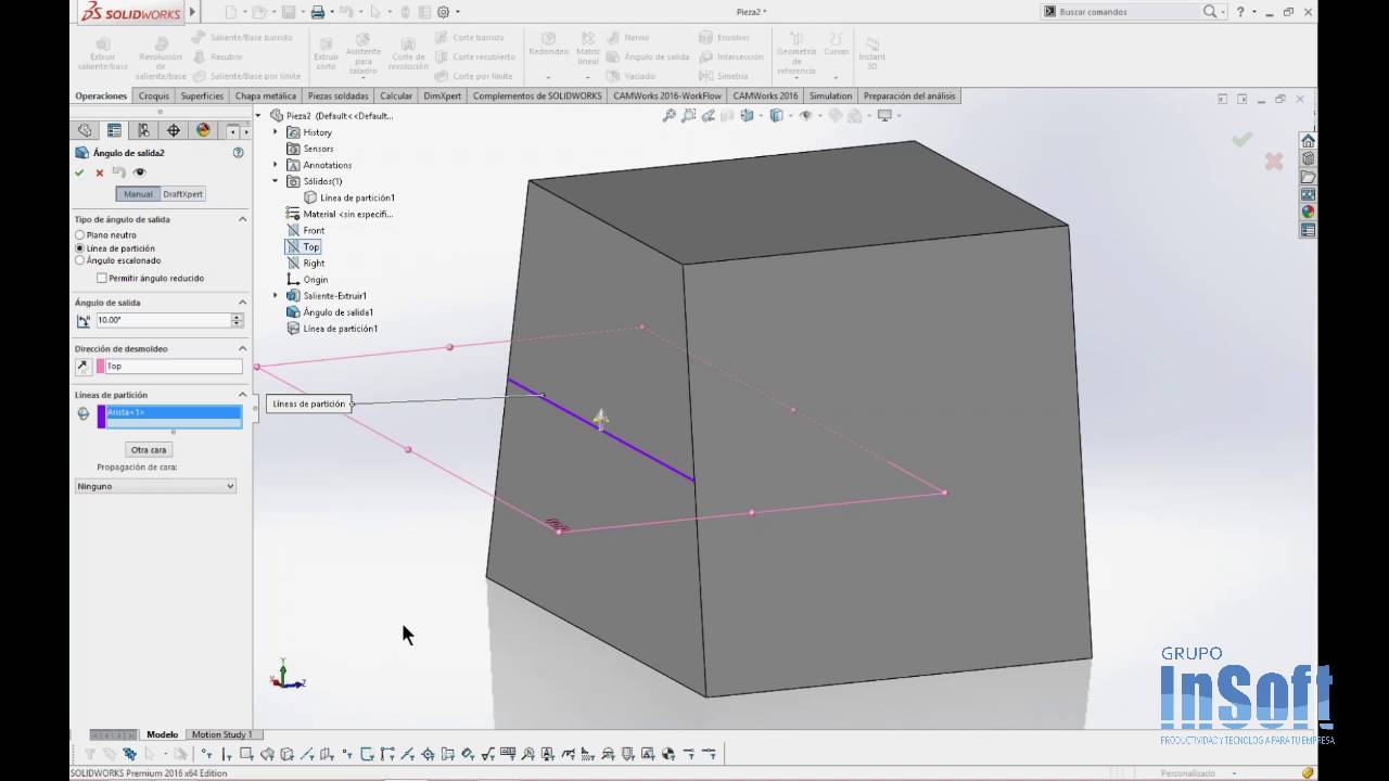 curso Solidworks - Realizar Ángulos de Sálida (Tipos de Ángulos de ...