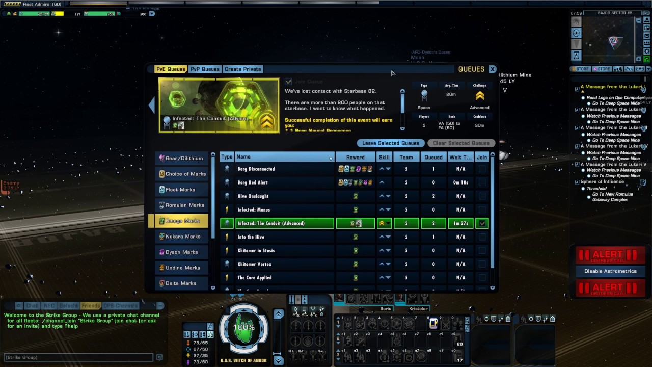 STO How to join 2 Dificulty Levels of the same PVE Queue with the new ...