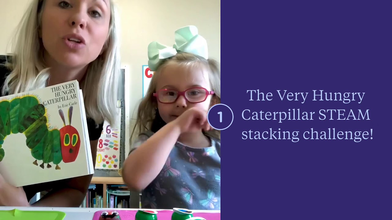 The Very Hungry Caterpillar STEAM stacking challenge! - YouTube