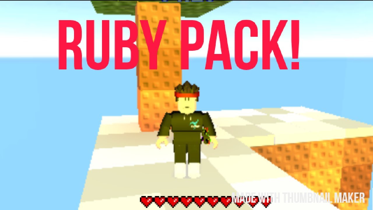 Roblox skywars| Ruby pack gameplay - YouTube