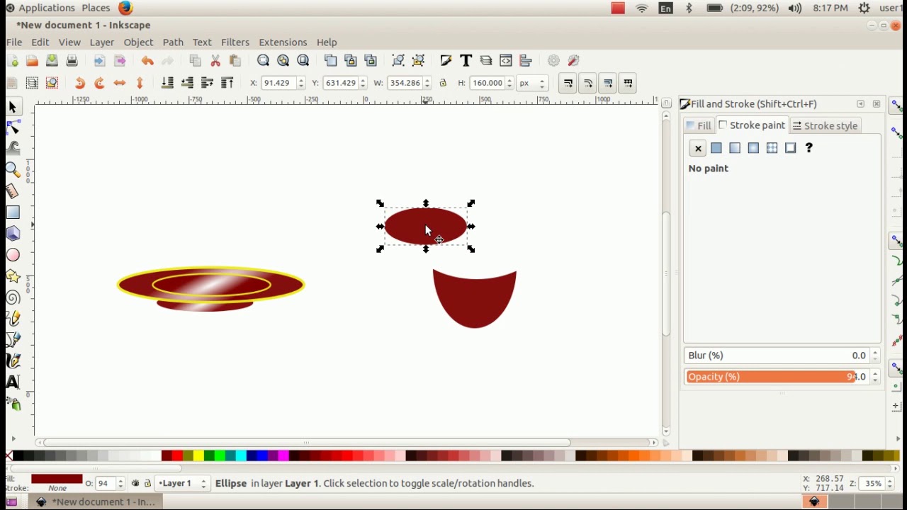 Drawing Cup and Saucer using Inkscape - YouTube
