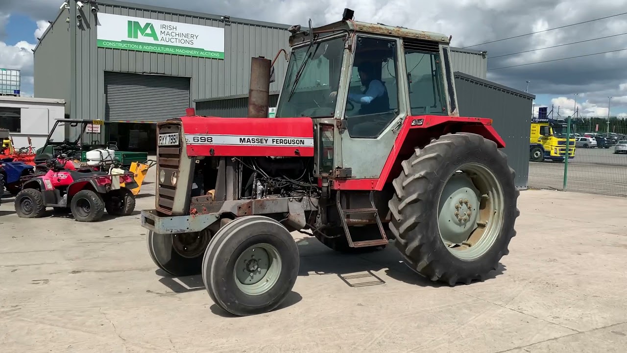 Massey Ferguson 698 2WD Tractor - 5540hrs - YouTube