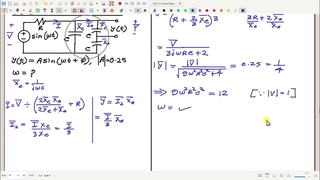 Electrical Technology: Problem solving session on steady-state sinusoidal AC circuits - YouTube