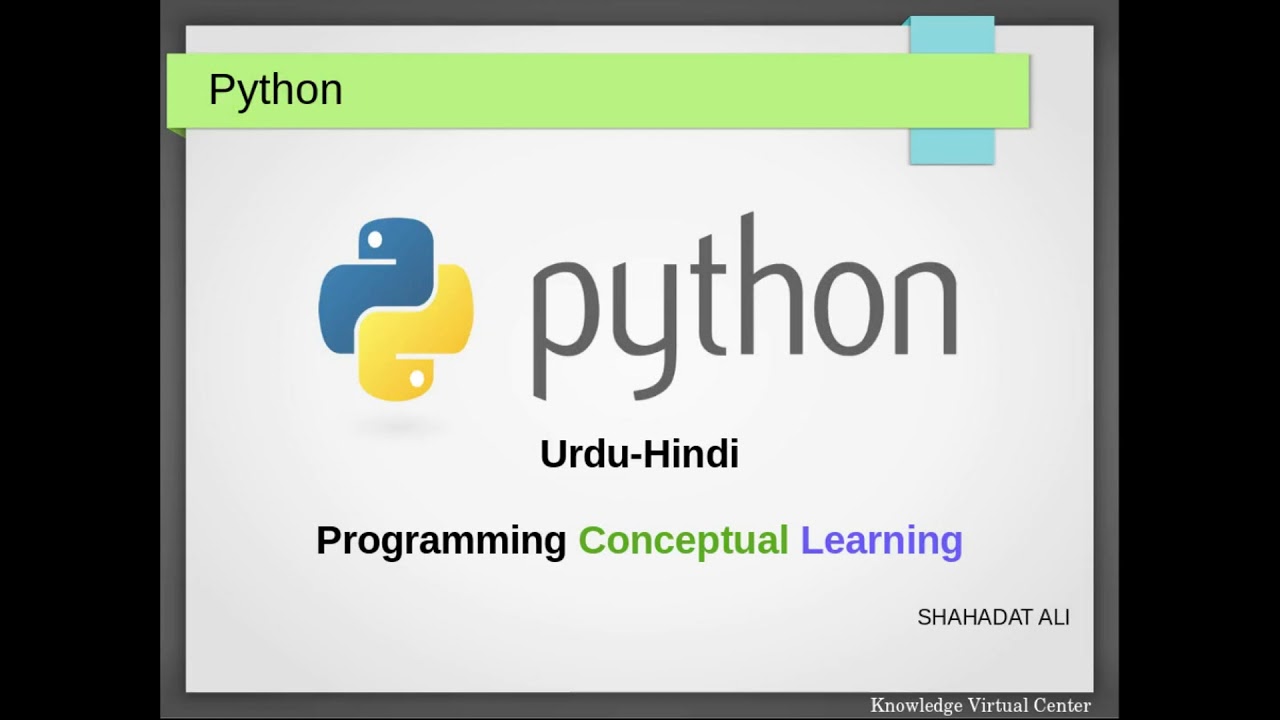 Python Conceptual Learning Urdu Hindi 1 Why Python Youtube