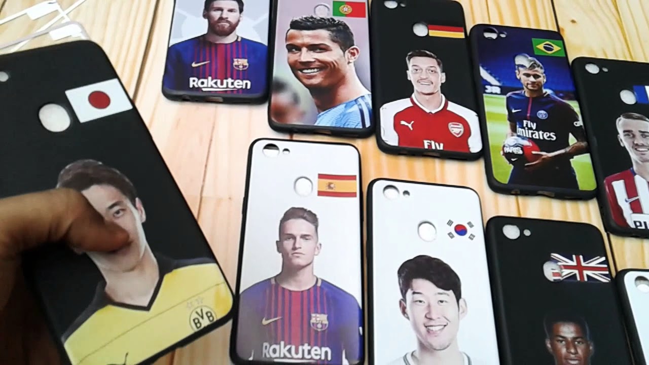 Football Worldcup Players Case Plus Tempered Glass - YouTube