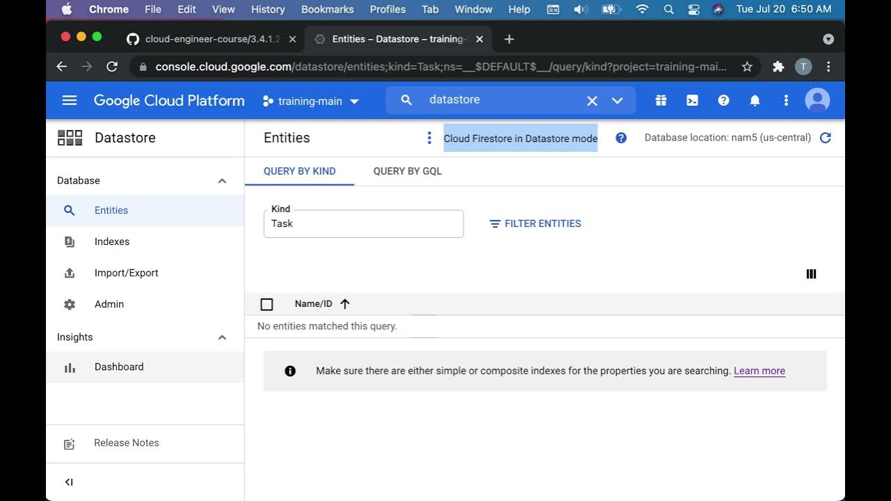 Initializing data systems with products (Cloud Datastore) (Part 1) - YouTube