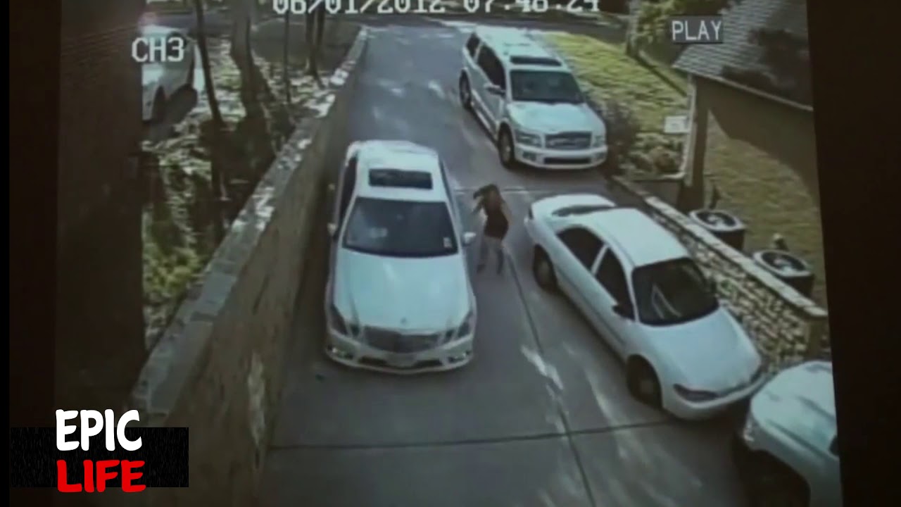 Runaway Mercedes Driveway Fail - YouTube