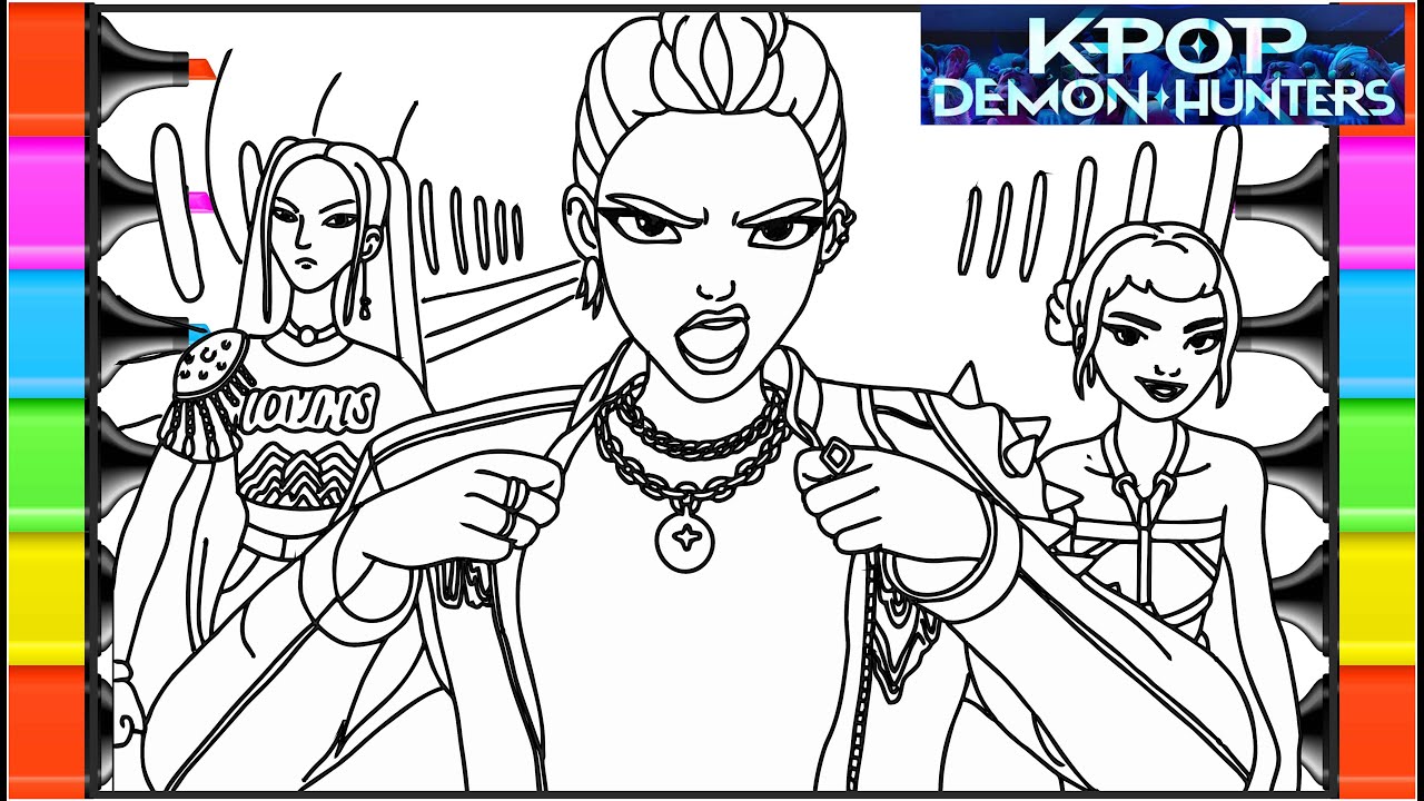 KPop Demon Hunters New Coloring Pages / How It's Done" Official Lyric ...