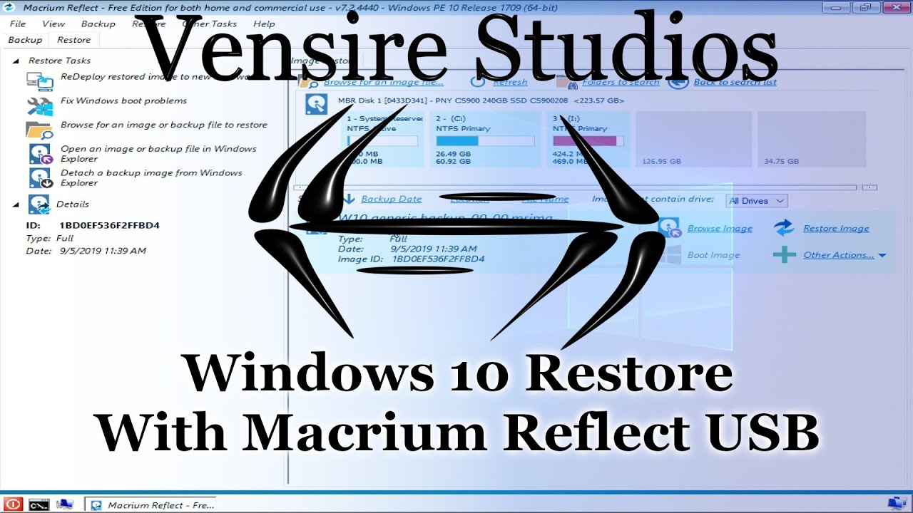 Windows 10 Part 2: Restore With Macrium Reflect USB - YouTube