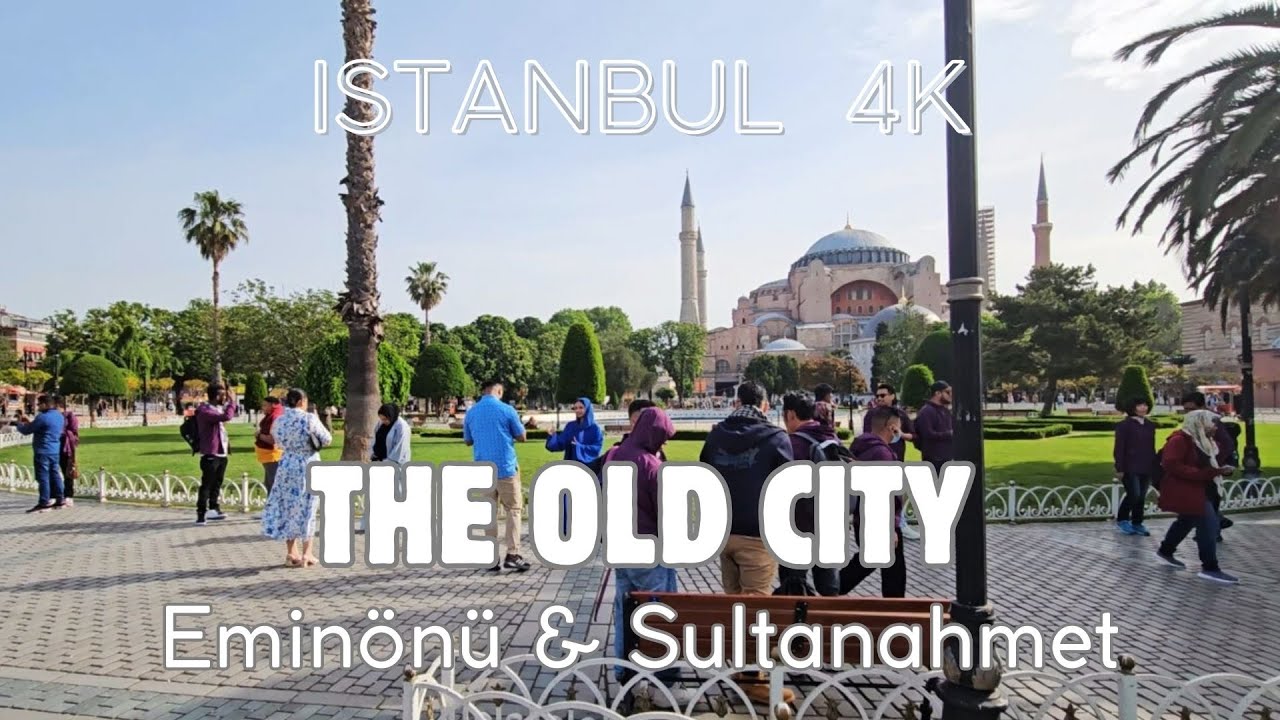 Istanbul 4K Driving and Walking Tour in Eminönü and Sultanahmet in the ...
