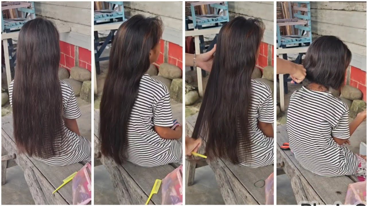 POTONG RAMBUT PANJANG ANAK ANAK HINGGA PENDEK | LONG TO SHORT CHILD ...