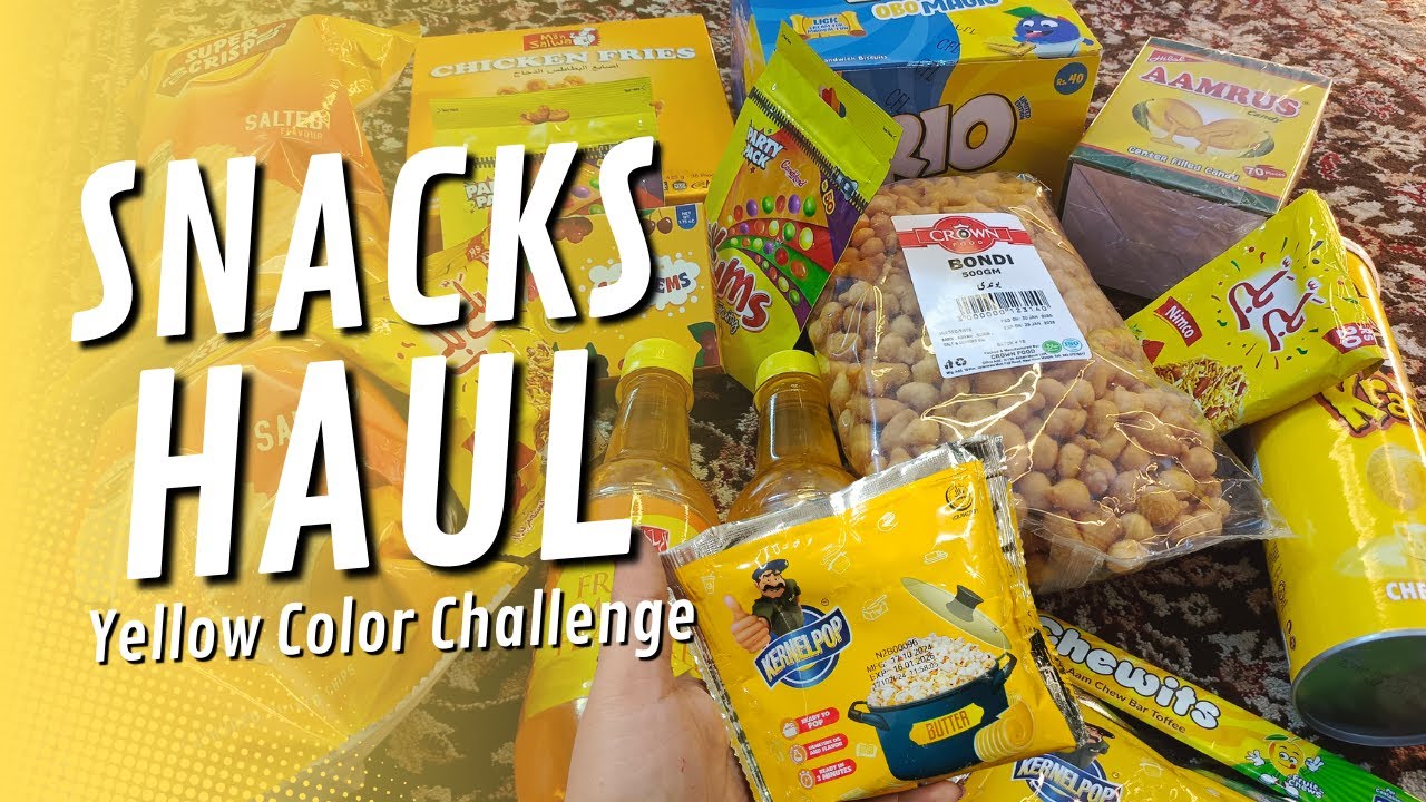 Snacks Challenge | Yellow Snacks Challenge | Snacks Haul - YouTube