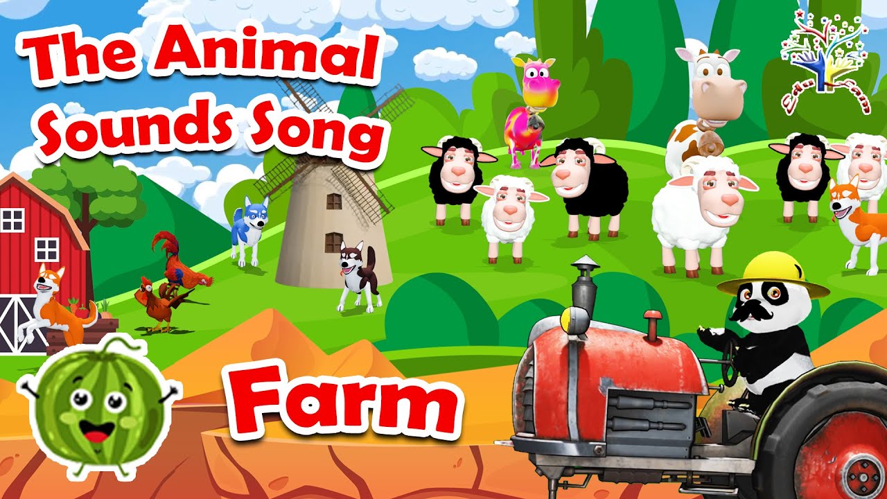 The Animal Sounds Song FA3 | Farm Animal Sounds Song Driving My Tractor ...