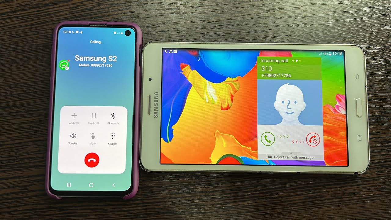 Samsung s10e Incoming Call Tab 4 mini - YouTube