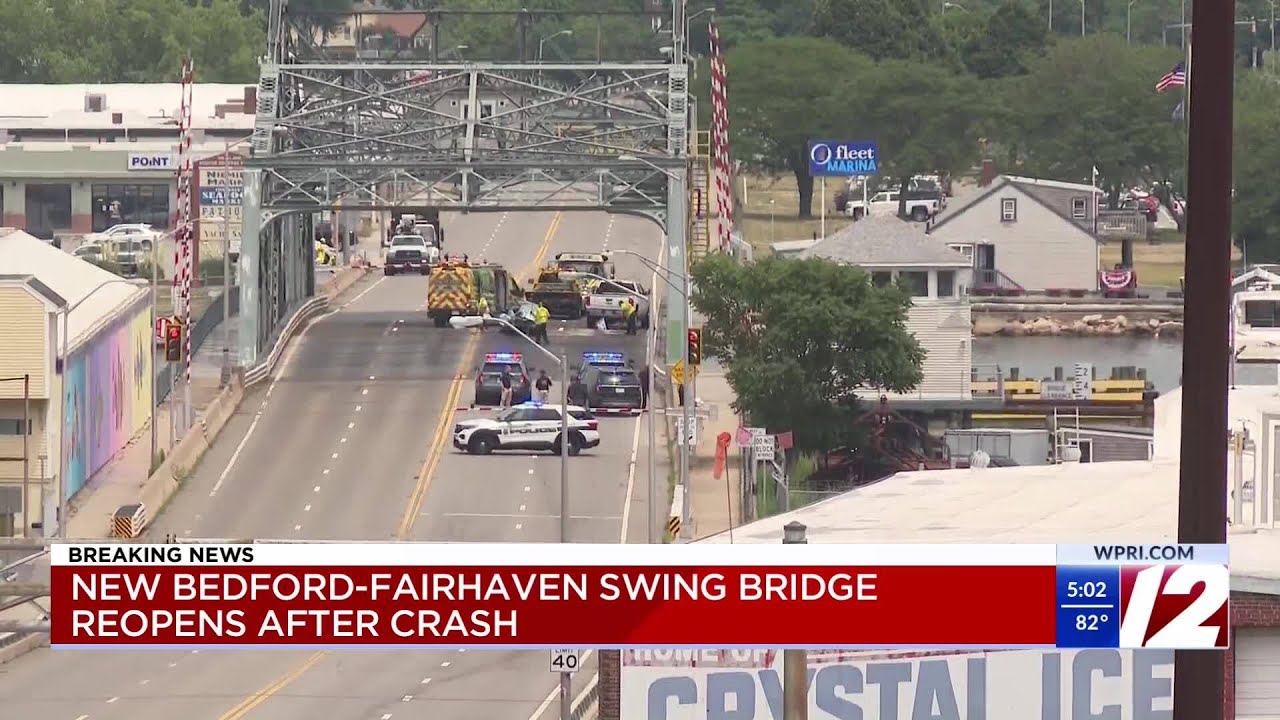 New Bedford-Fairhaven bridge reopens after crash - YouTube