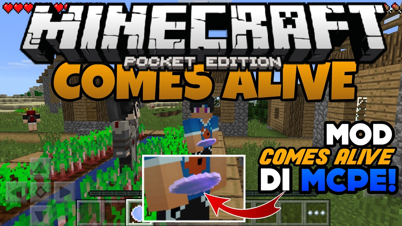 MOD COMES ALIVE DI MCPE !!? + CARA MEMASANGNYA - Minecraft Pe Mod ...