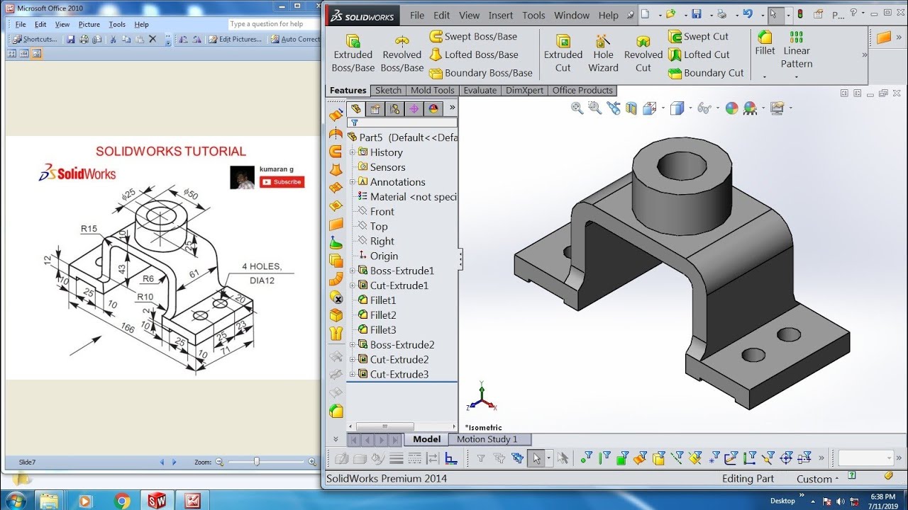 Solidworks tutorial for beginner part 12 - YouTube