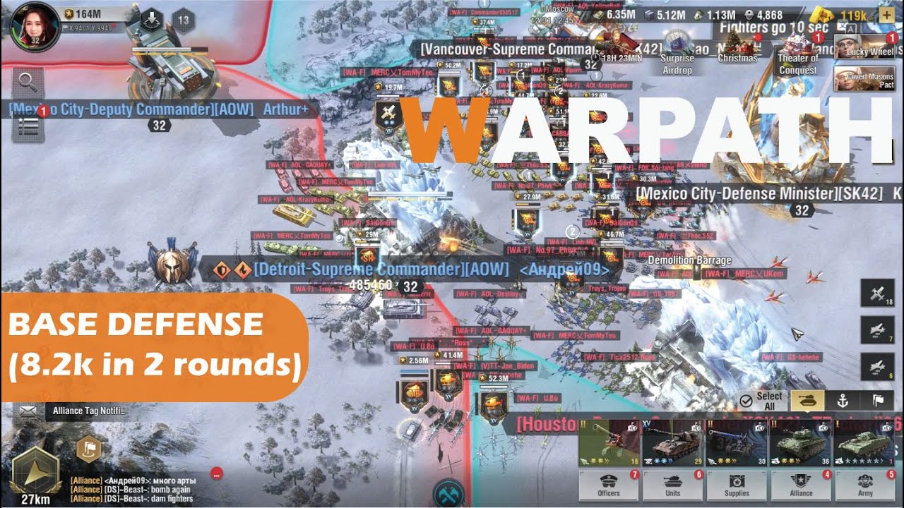 Warpath | Андрей09 8.2k Base Defense in 2 Rounds - YouTube