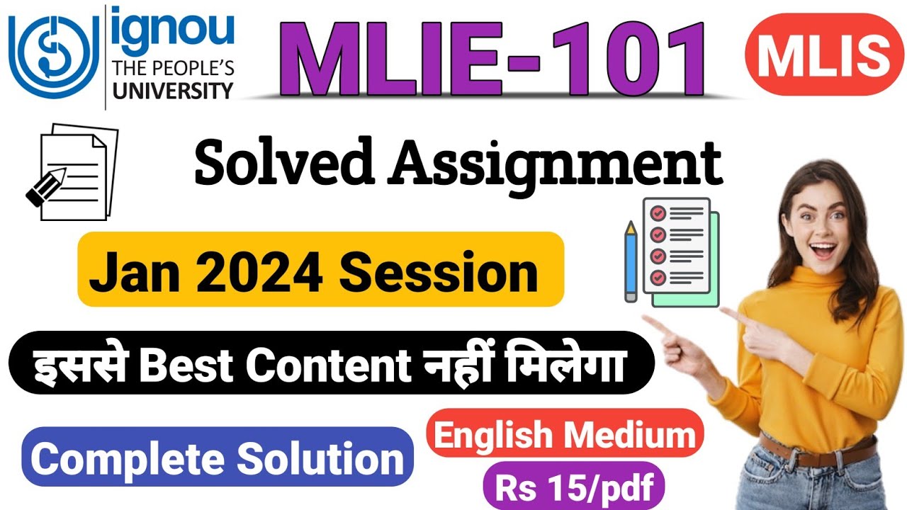 MLIE-101 Solved Assignment January 2024-25 | Ignou Mlie 101 solved ...