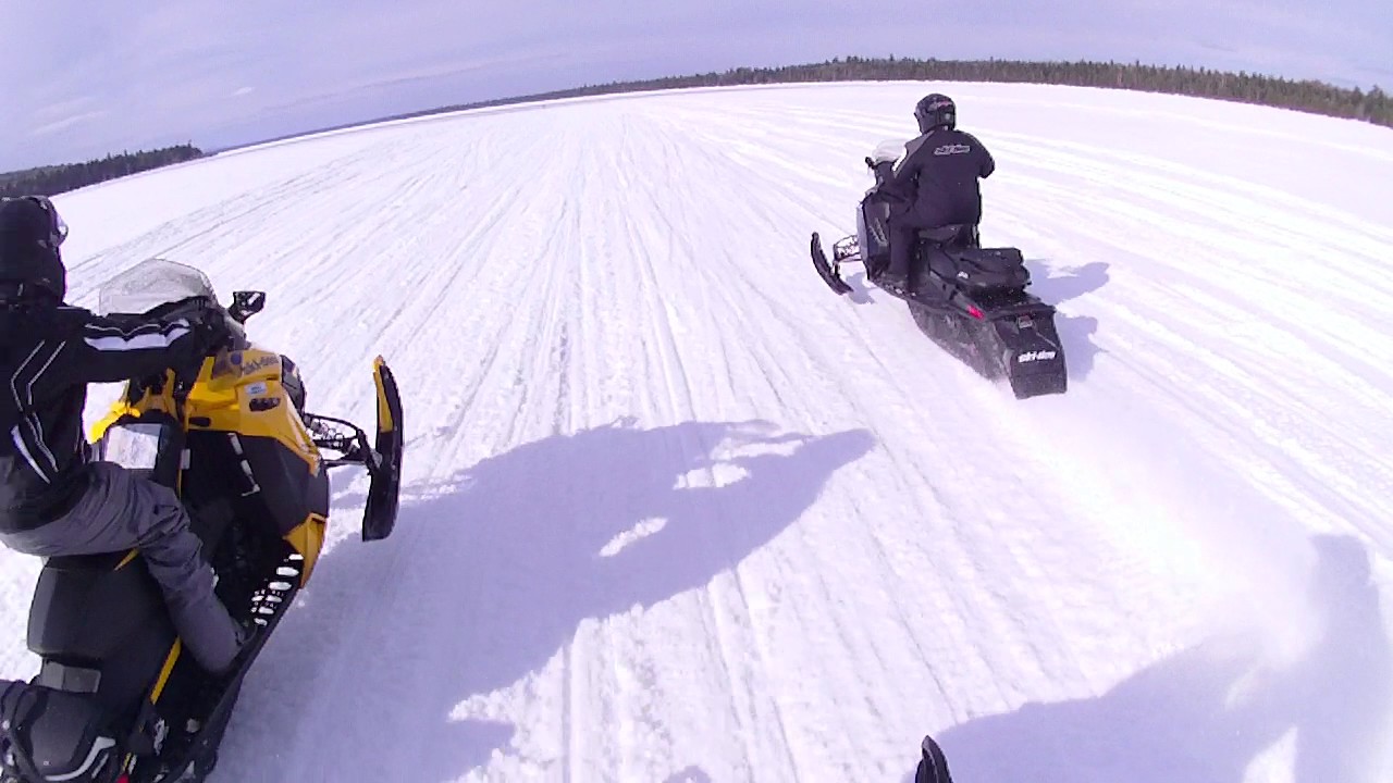 2014 800r etec vs 2017 850 etec chased by 800r p-tek - YouTube