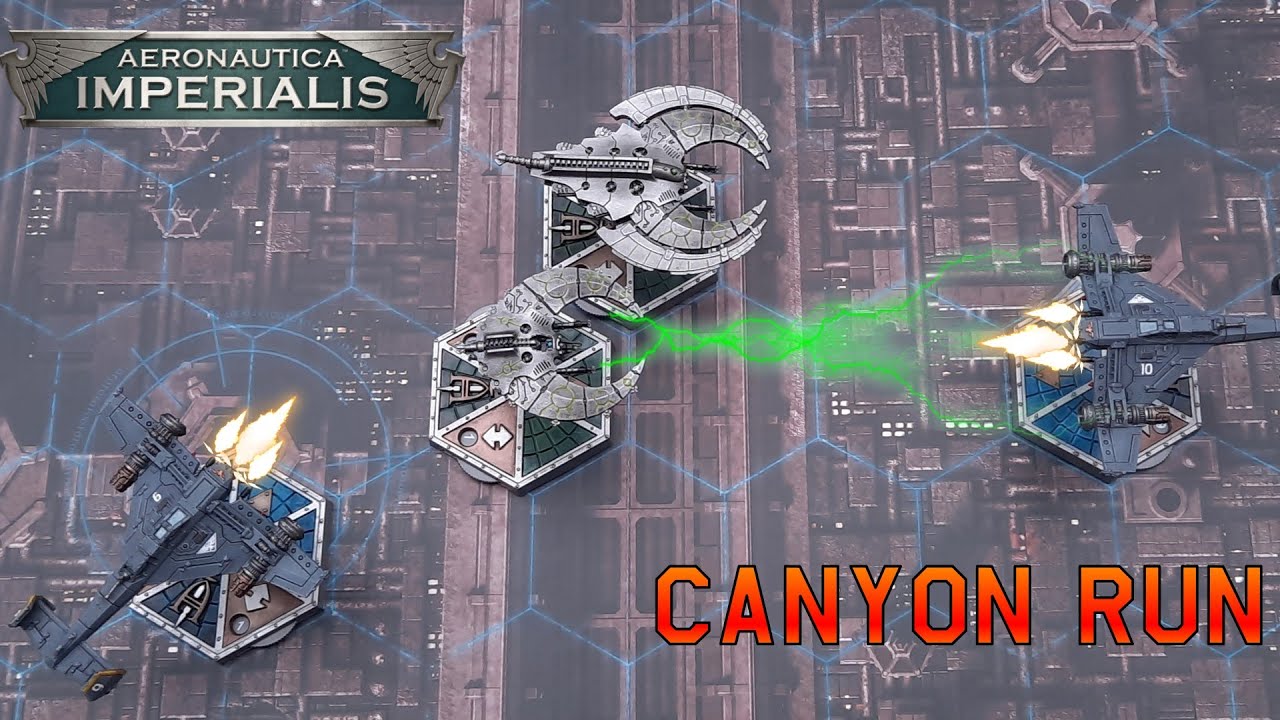 Necrons in a CANYON ATTACK RUN against the Imperium in Aeronautica ...