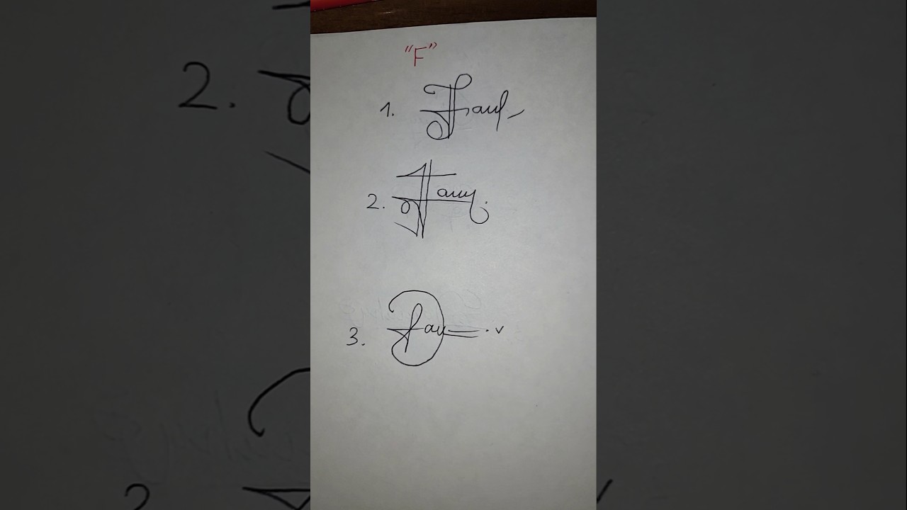 How to sign the letter F ️ #signaturestyle #signatureidea #signature ...