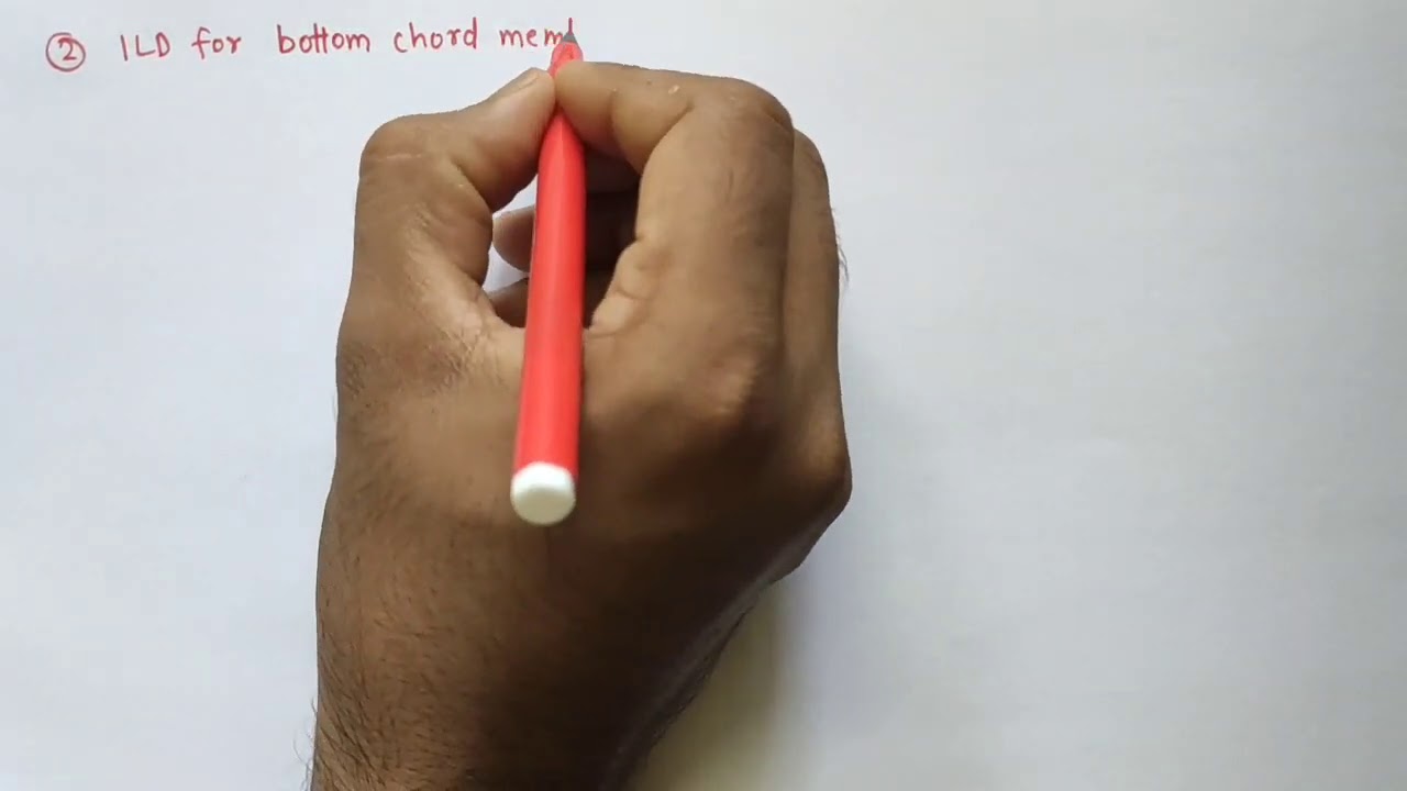 Influence Line Diagram for bridge truss/ ILD for top chord member ...