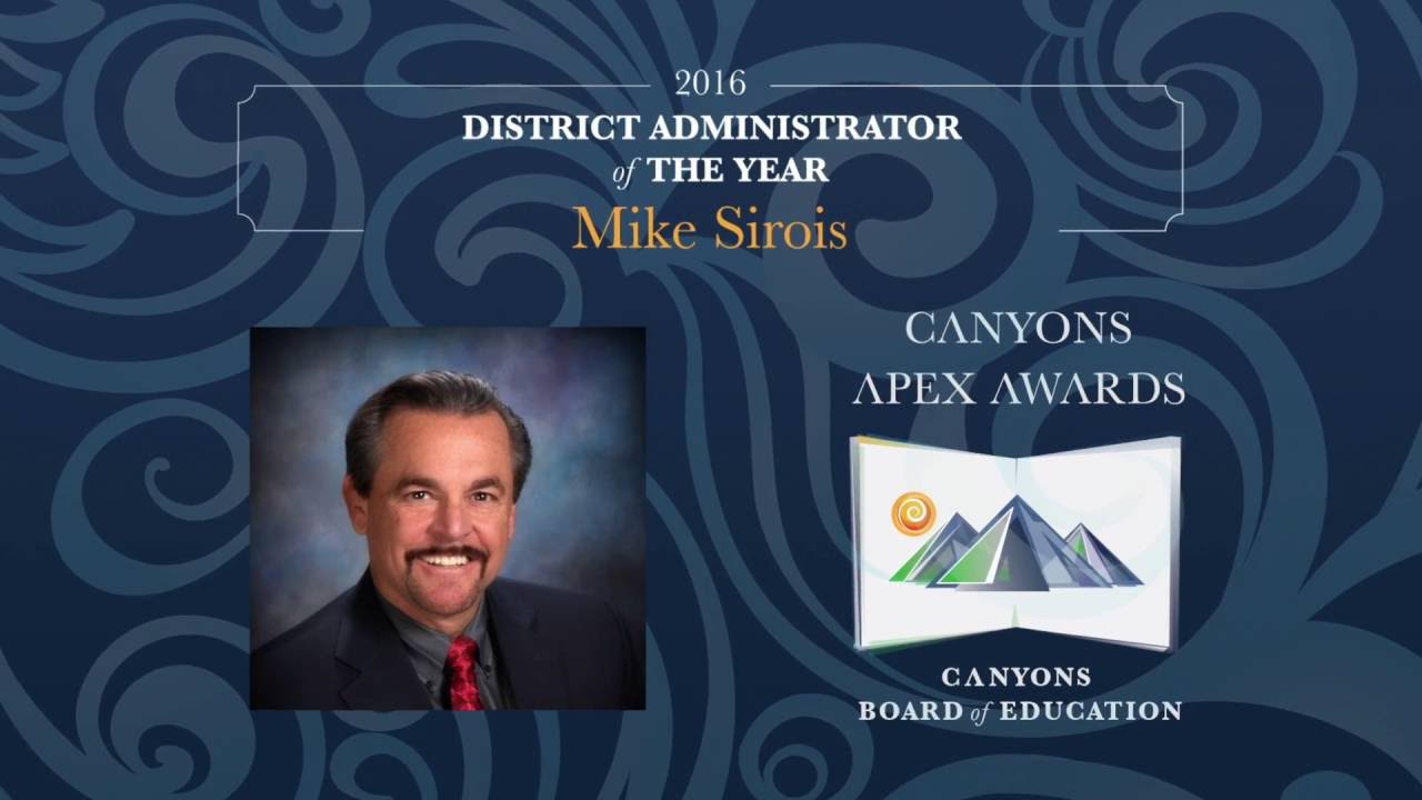 Mike Sirois - Canyons District Administrator of the Year - YouTube