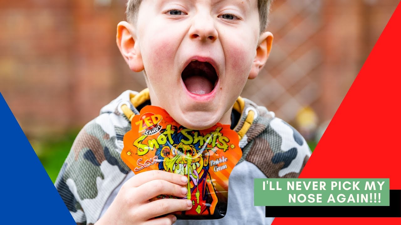 Zack's Taste Test - Zed Candy Snot Shots Sour Bubble Gum - YouTube