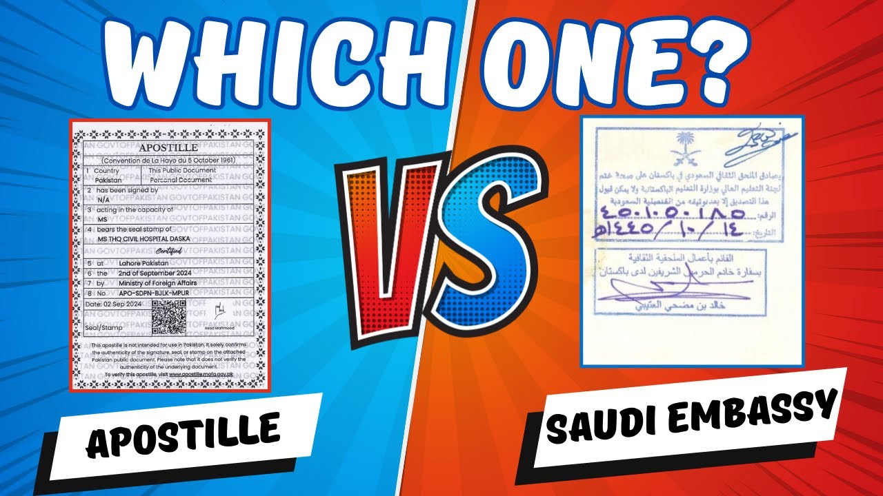 Apostille Attestation Vs Embassy Attestation for Saudi Arabia. Which is ...