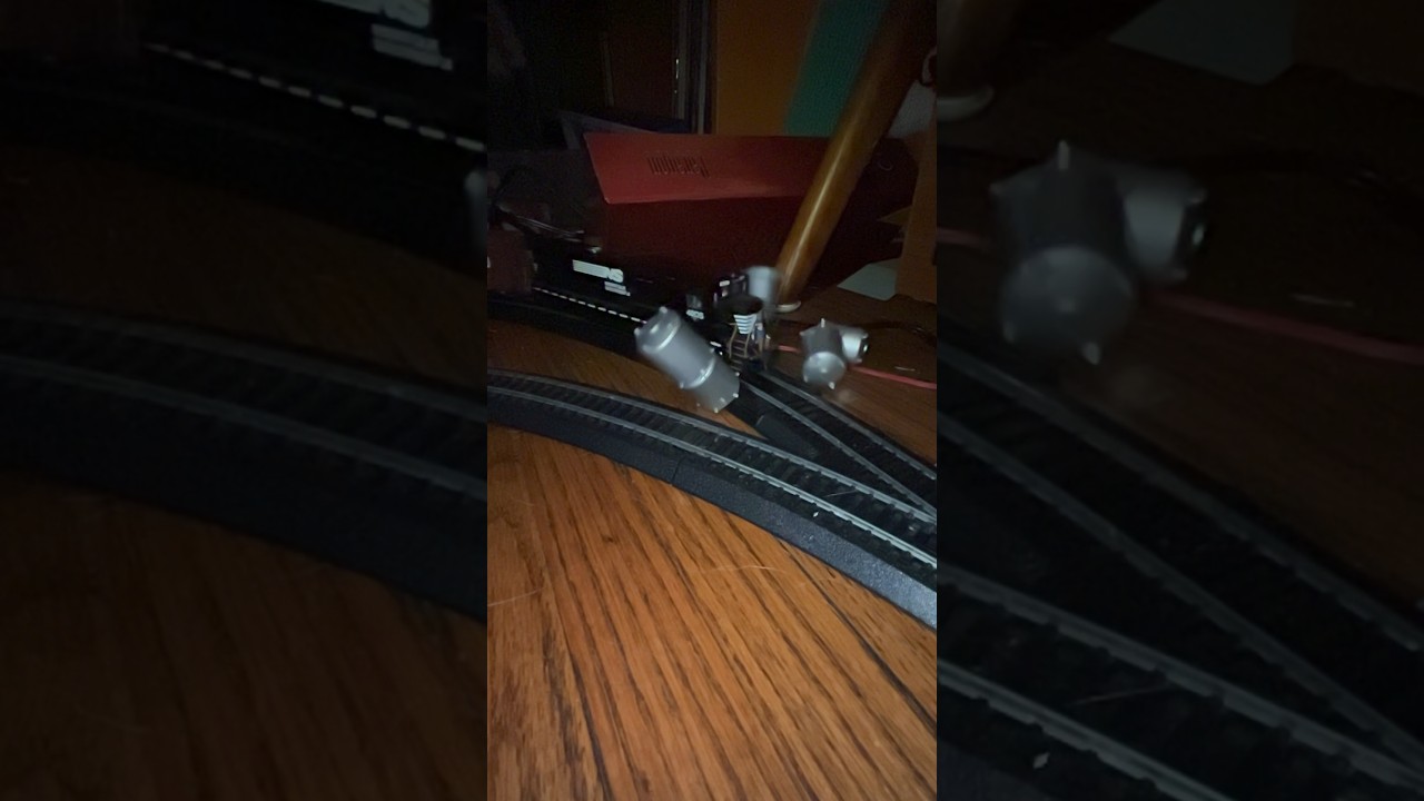 Ns train crashes into a pile of barrels - YouTube