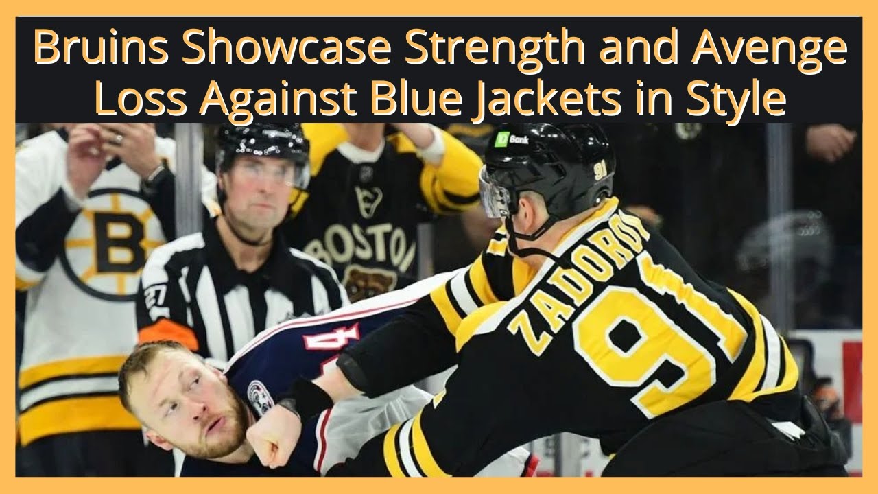 Bruins Showcase Strength and Avenge Loss Against Blue Jackets in Style - YouTube